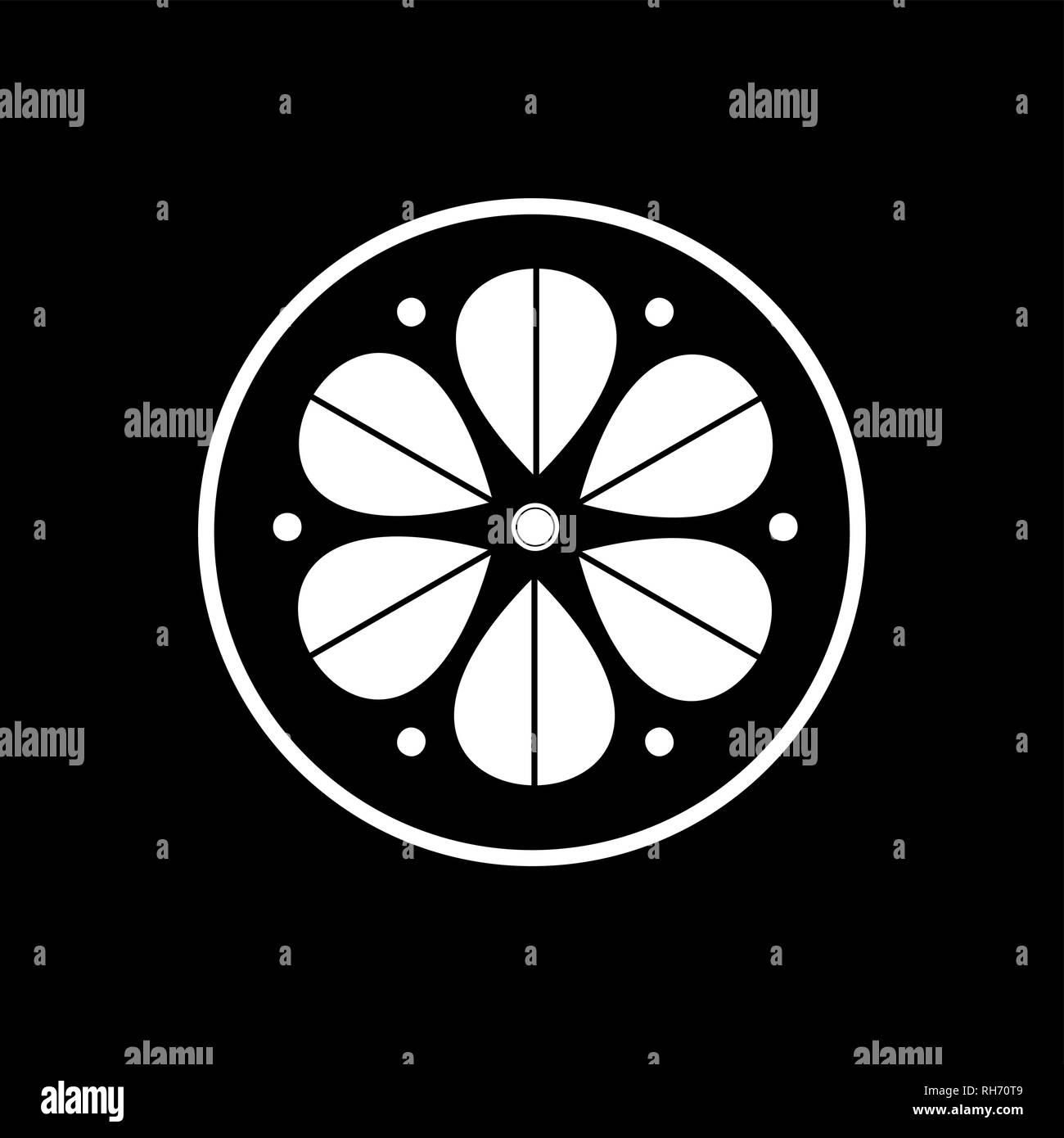 Vector - Geometric circle element made of radiating rectangles ...