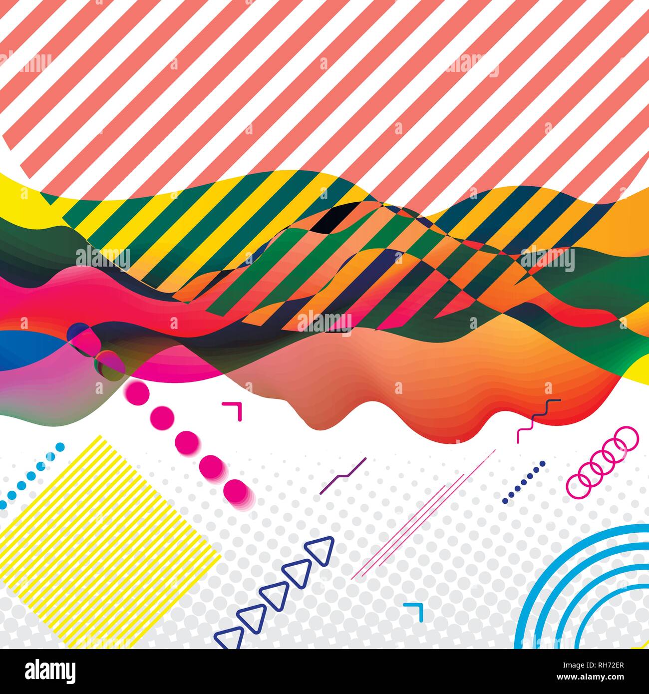 Cool vector collage in contemporary style that can be used as poster ...