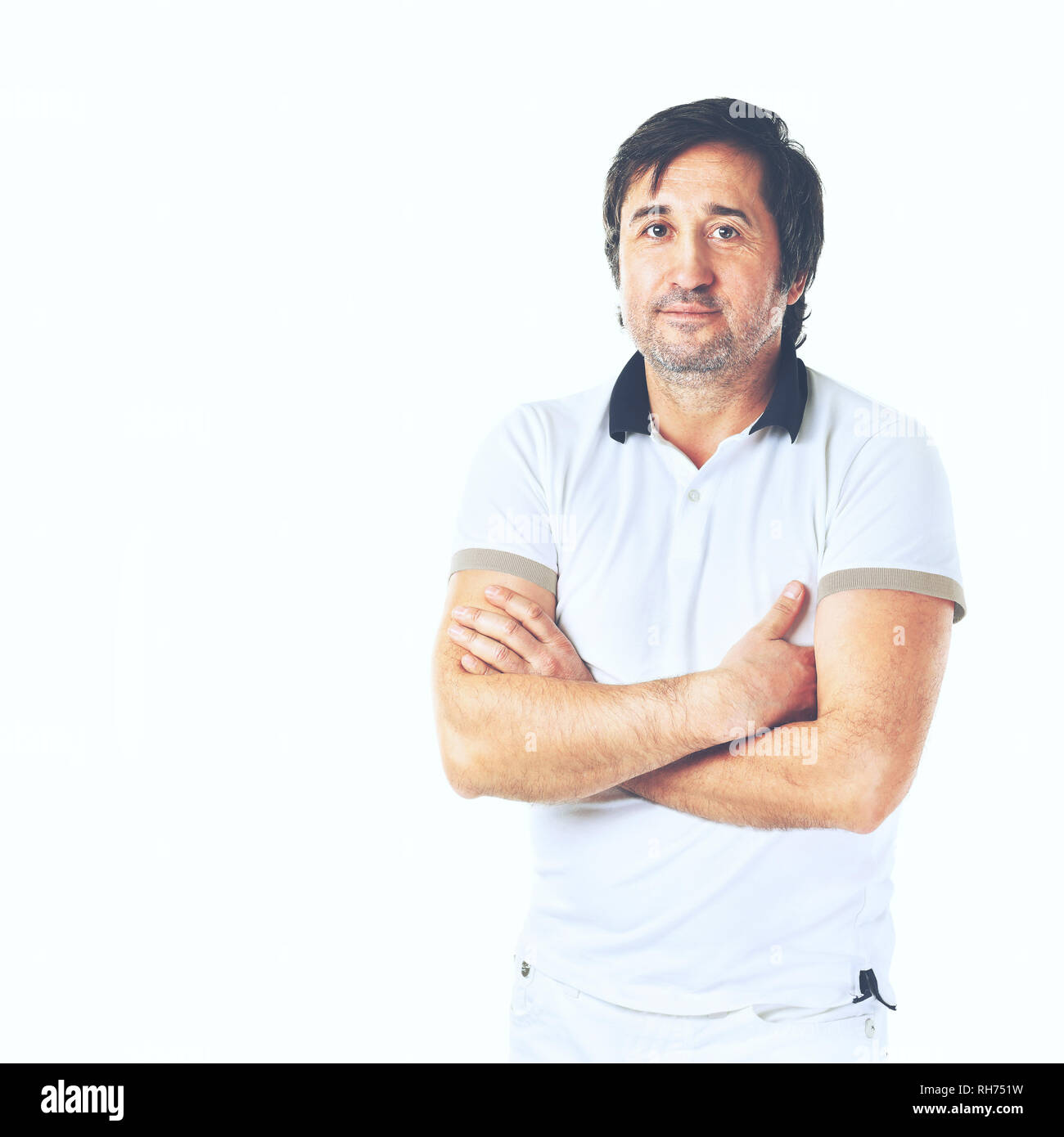 Portrait of happy smiling business man - sales manager Stock Photo - Alamy