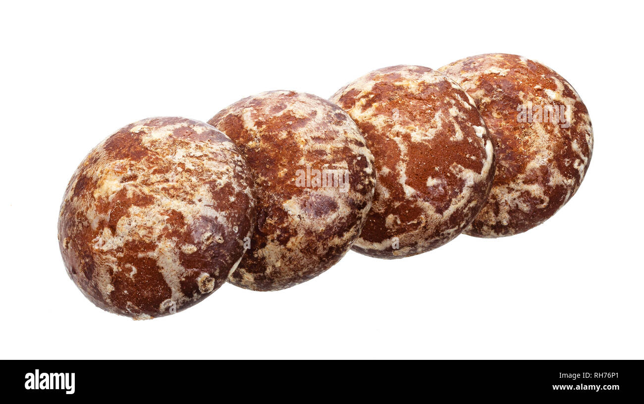 Traditional russian gingerbread isolated on white background with ...