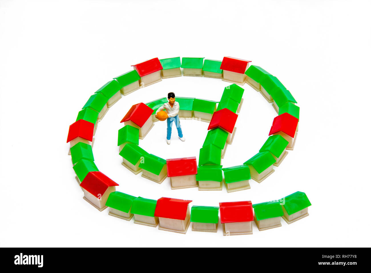 Symbolic internet and email symbol Stock Photo - Alamy