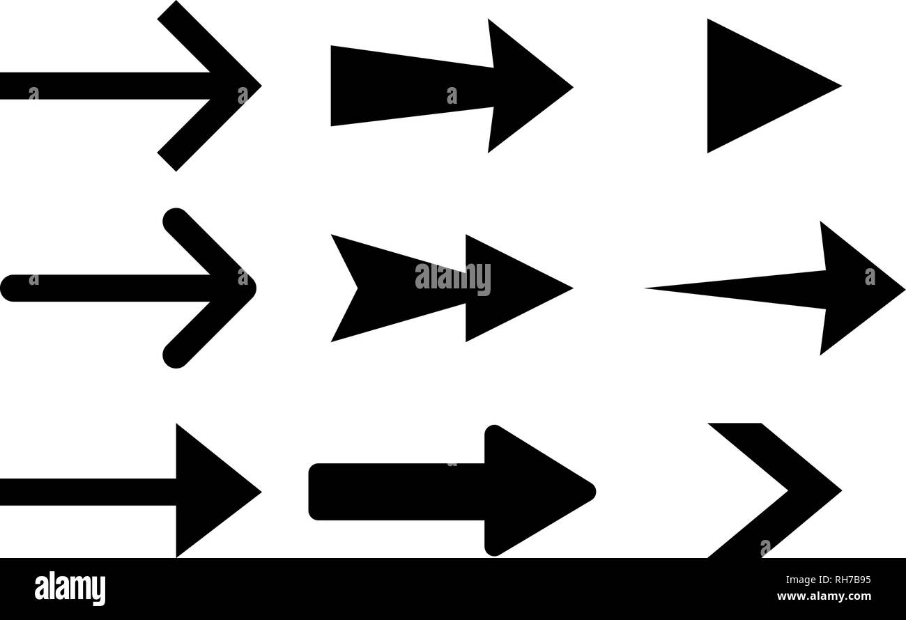 Next arrows. Flat black signs Stock Vector Image & Art - Alamy