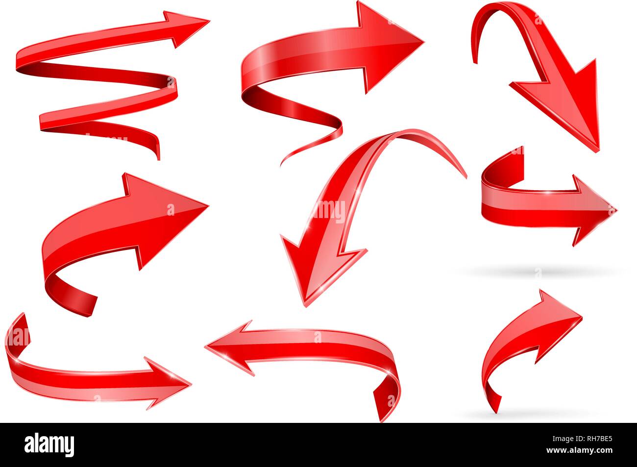 Curved arrow icons white Cut Out Stock Images & Pictures - Alamy