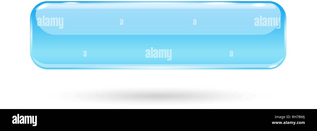 Blue 3d glass button Stock Vector Image & Art - Alamy