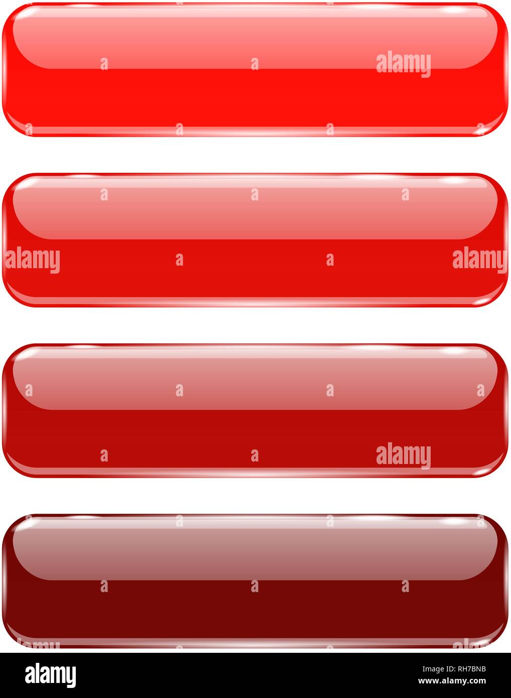 Red 3d glass buttons Stock Vector Image & Art - Alamy