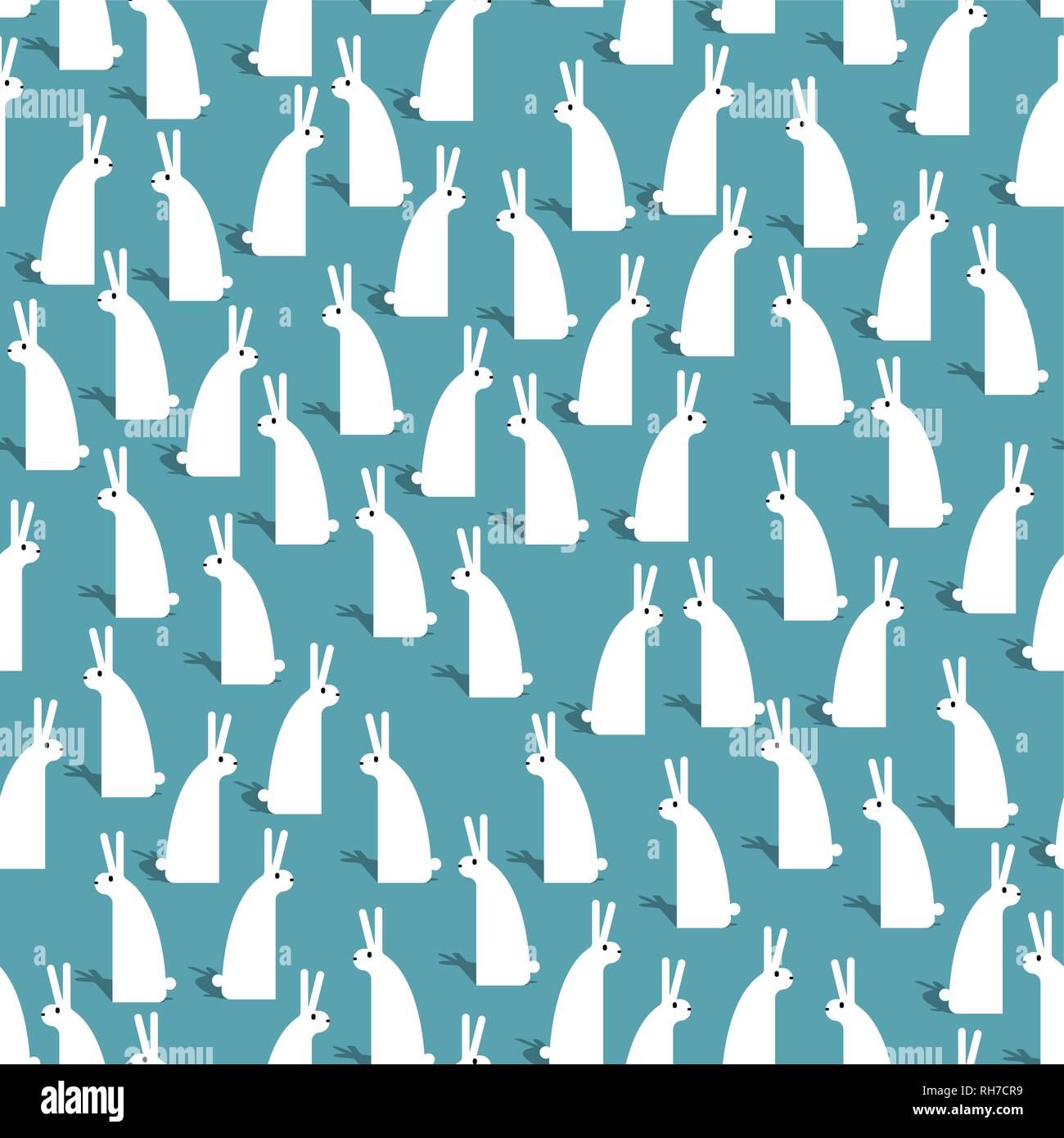 Rabbit pattern seamless. hare background. Baby cloth texture. Vector ...