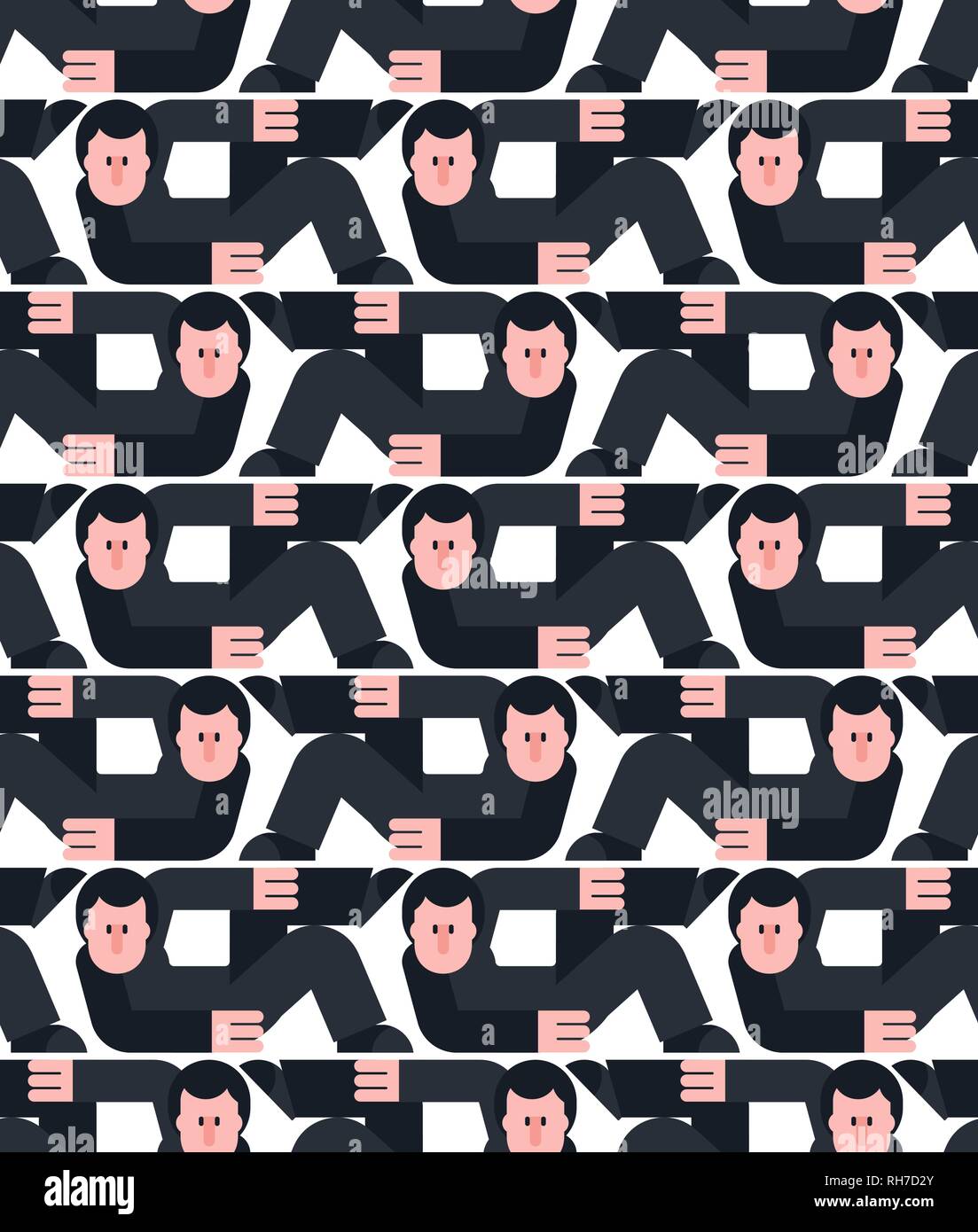 Man confined space pattern seamless. Cramped conditions background ...