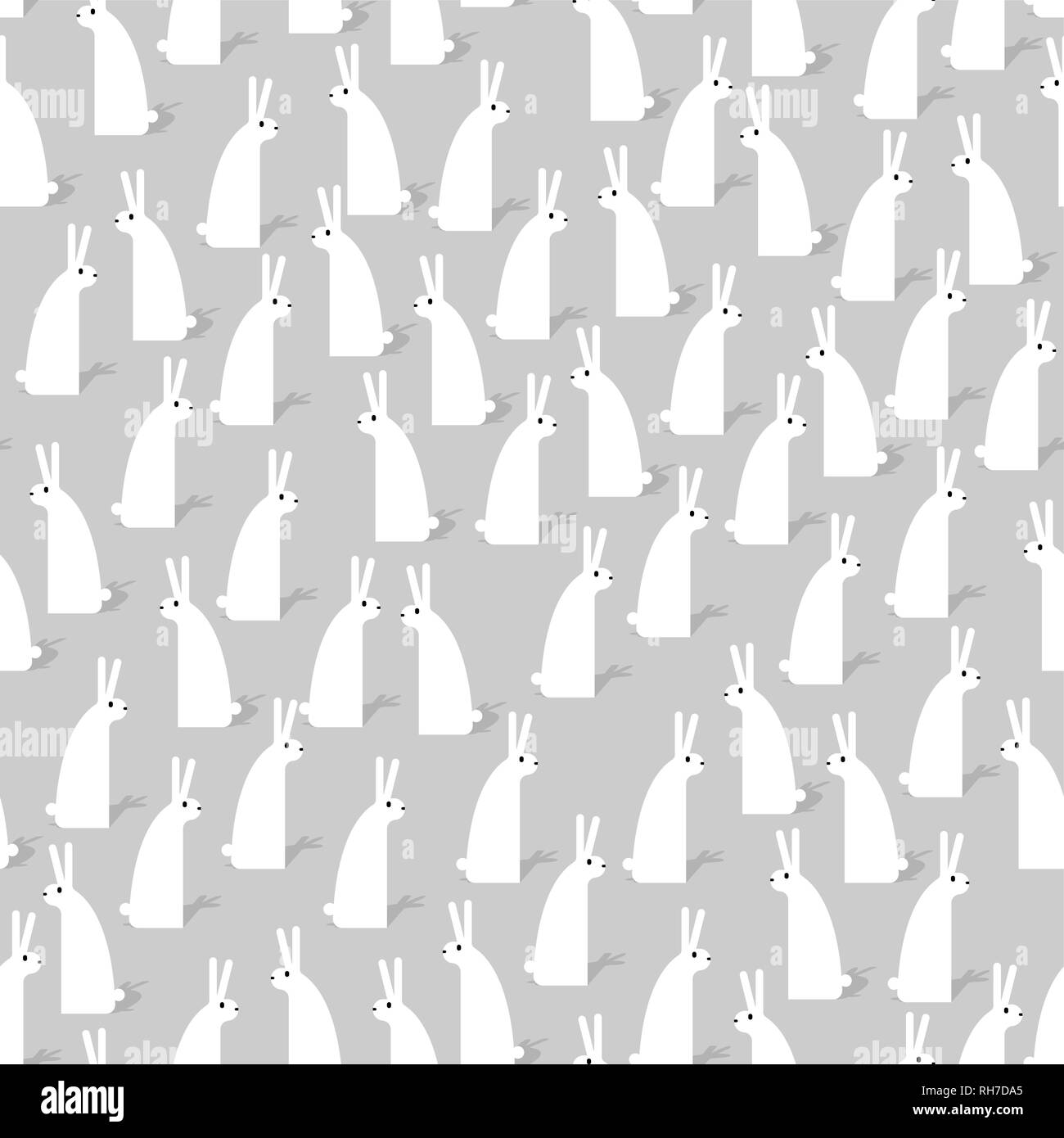 Rabbit pattern seamless. hare background. Baby cloth texture. Vector ...