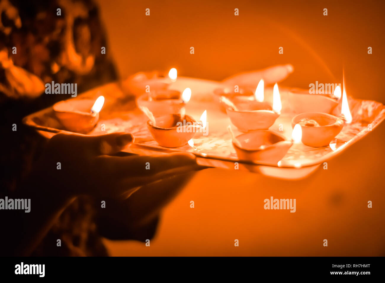 Oil Lamp In Hand Images