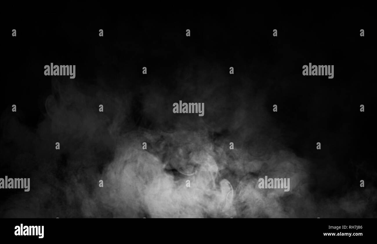 Abstract smoke mist fog on a black background. Texture. Design element ...