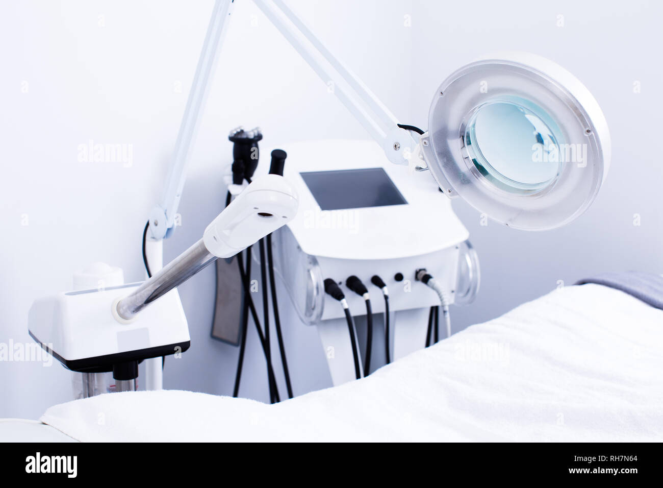 Closeup of cosmetology equipment in modern aesthetic clinic Stock Photo ...