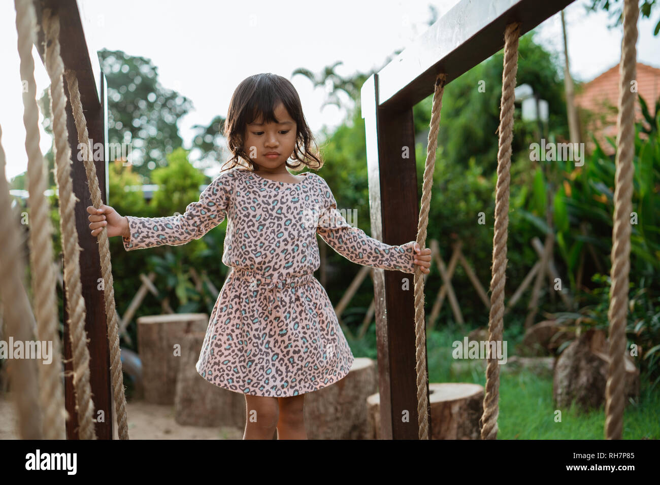 Child balancing beam hi-res stock photography and images - Alamy