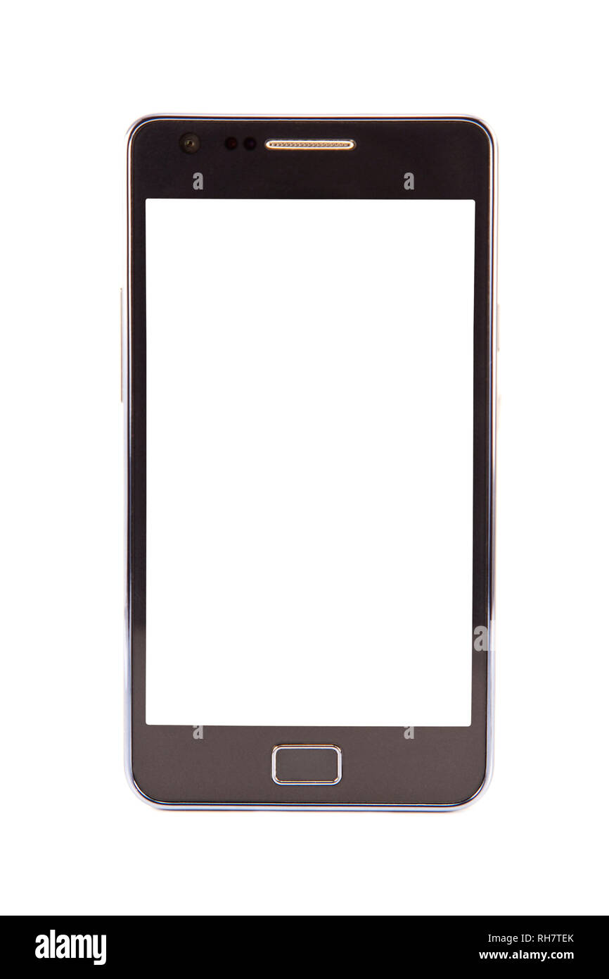 Mobile phone on a white background Stock Photo - Alamy