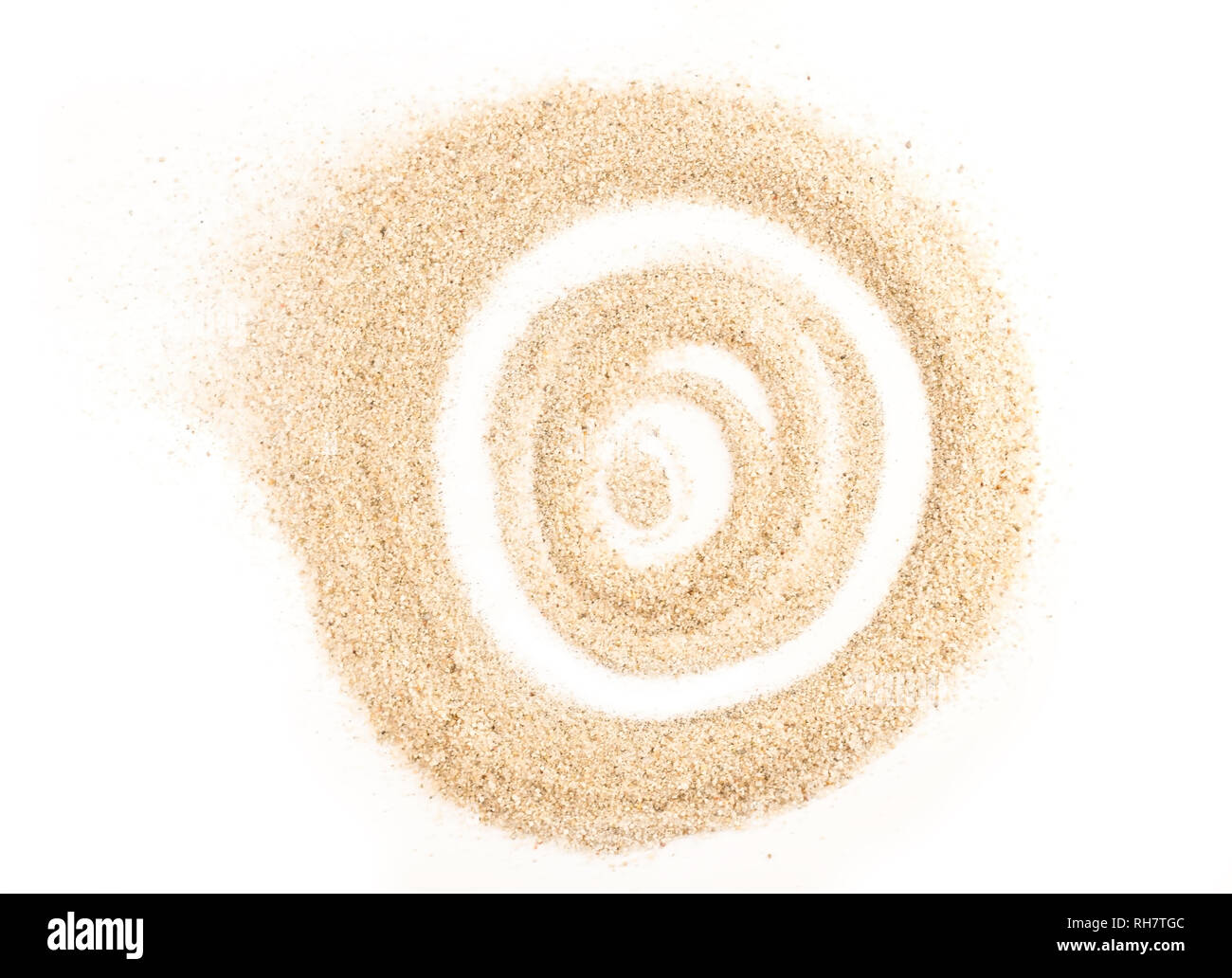 Sand swirl on a white background Stock Photo - Alamy
