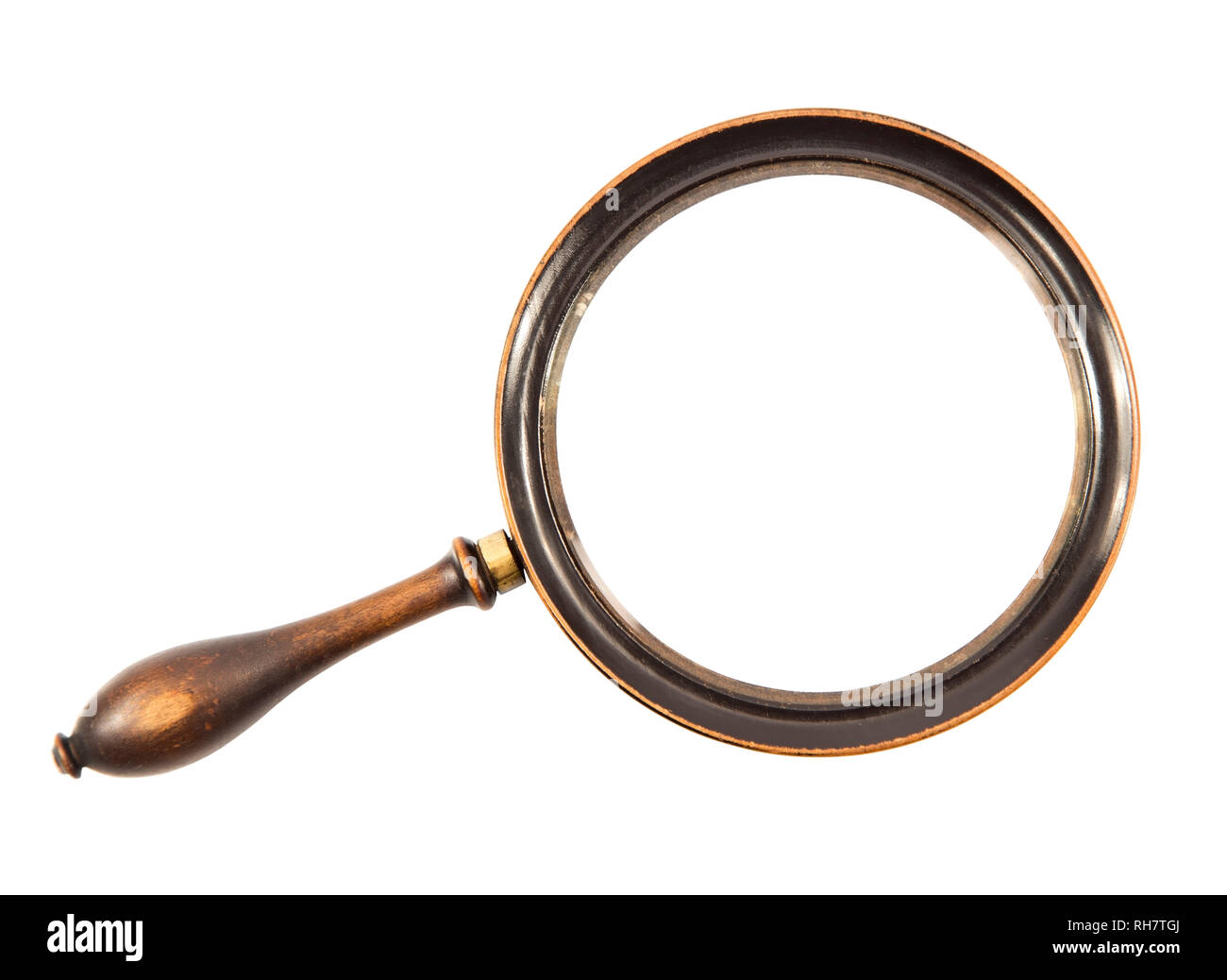 Magnifying glass isolated on white Stock Photo - Alamy