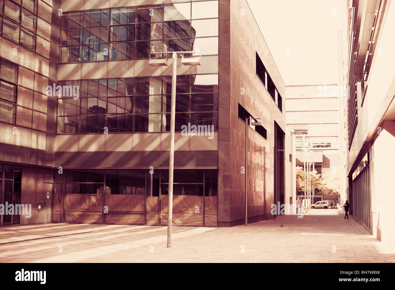 Image of modern high glass buildings in the urban city Stock Photo - Alamy