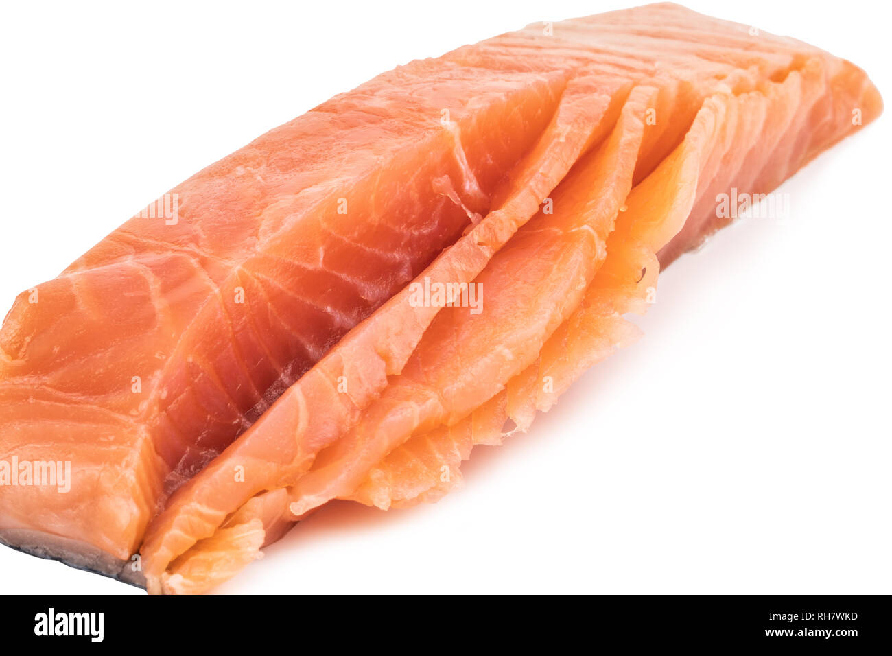 Fillet of trout isolated on white background Stock Photo - Alamy
