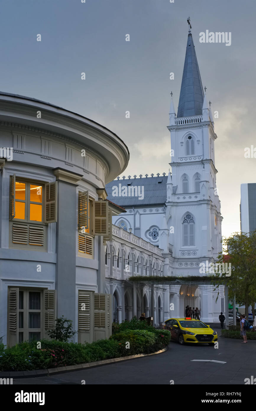An evening view CHIJMES, a former convent and school, now housing ...