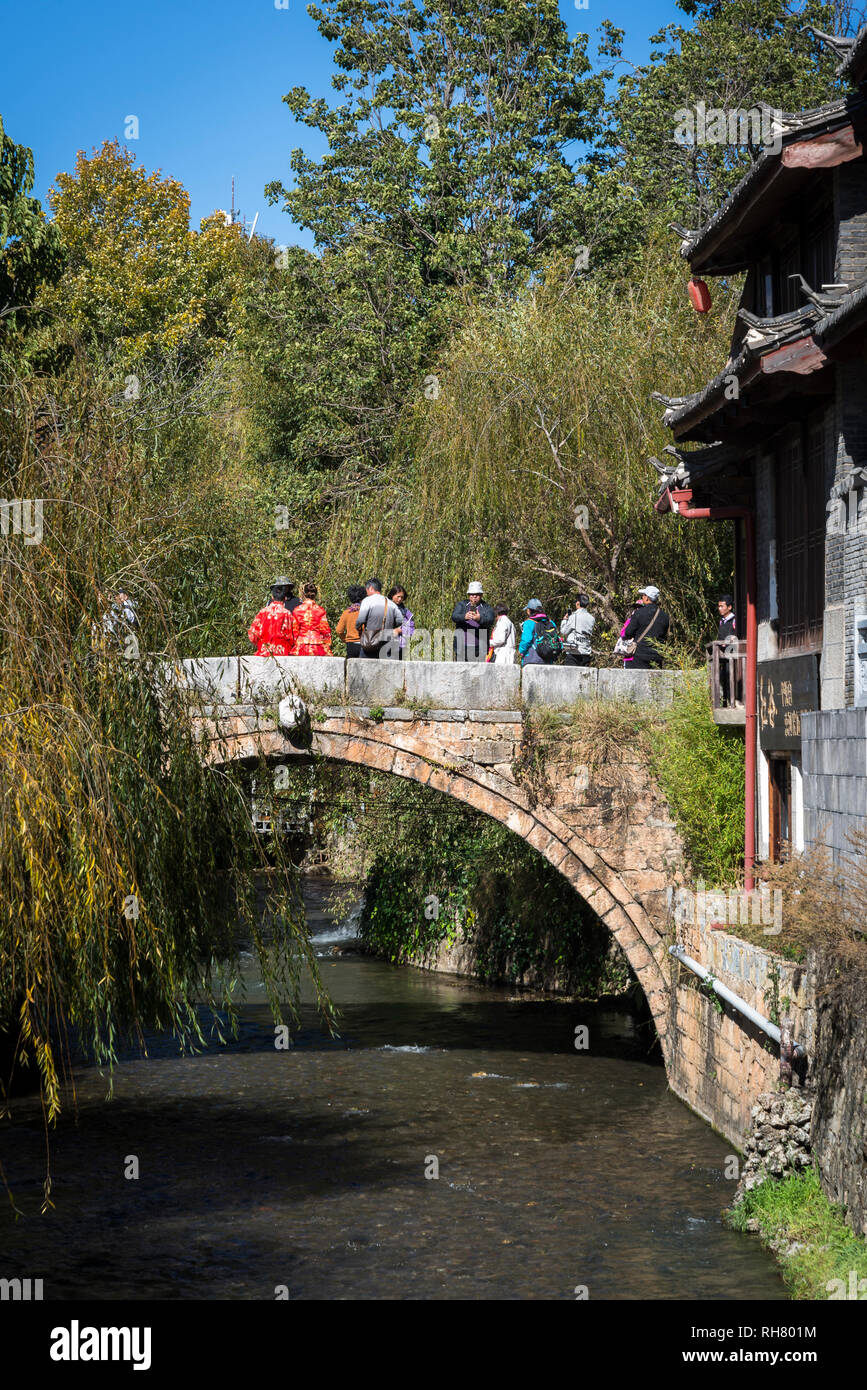 Quinglong Bridge, Shuhe Ancient Town, Lijiang, Yunnan province, China ...