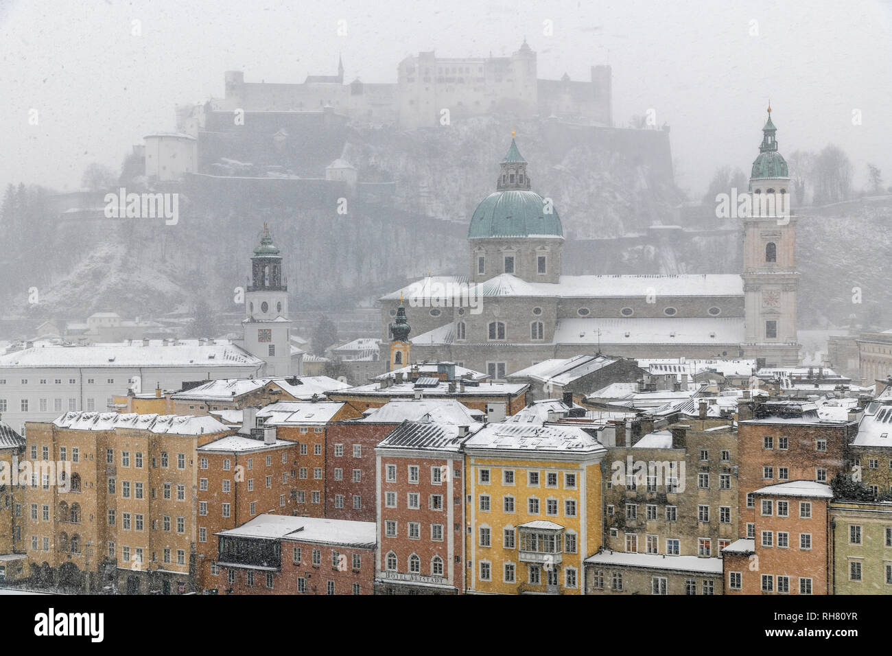 Salzburg river snow hi-res stock photography and images - Alamy
