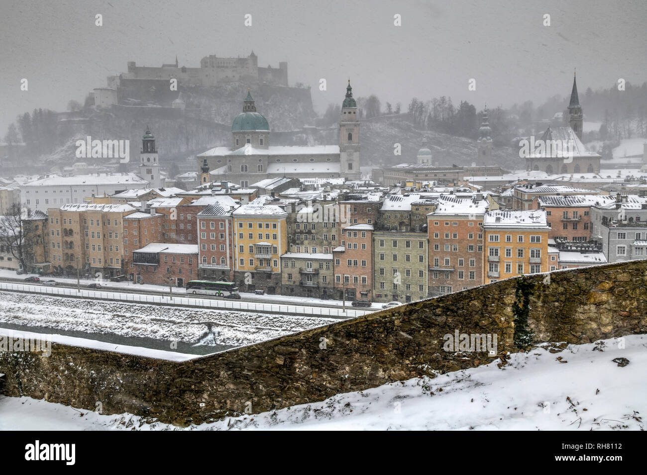 Salzburg river snow hi-res stock photography and images - Alamy