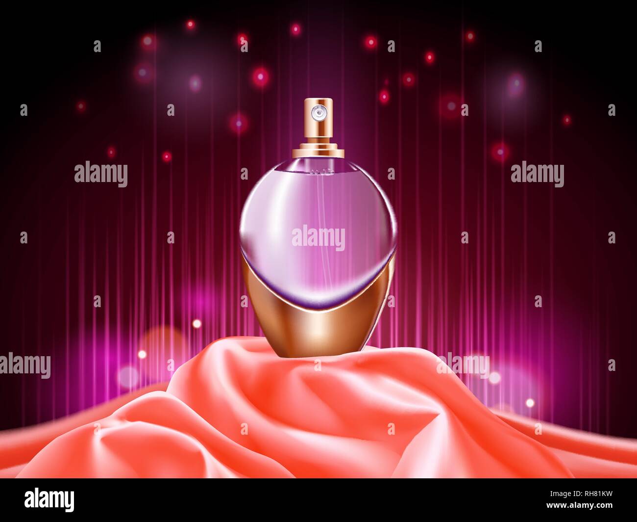 Woman spray bottle perfume Stock Vector Images - Alamy