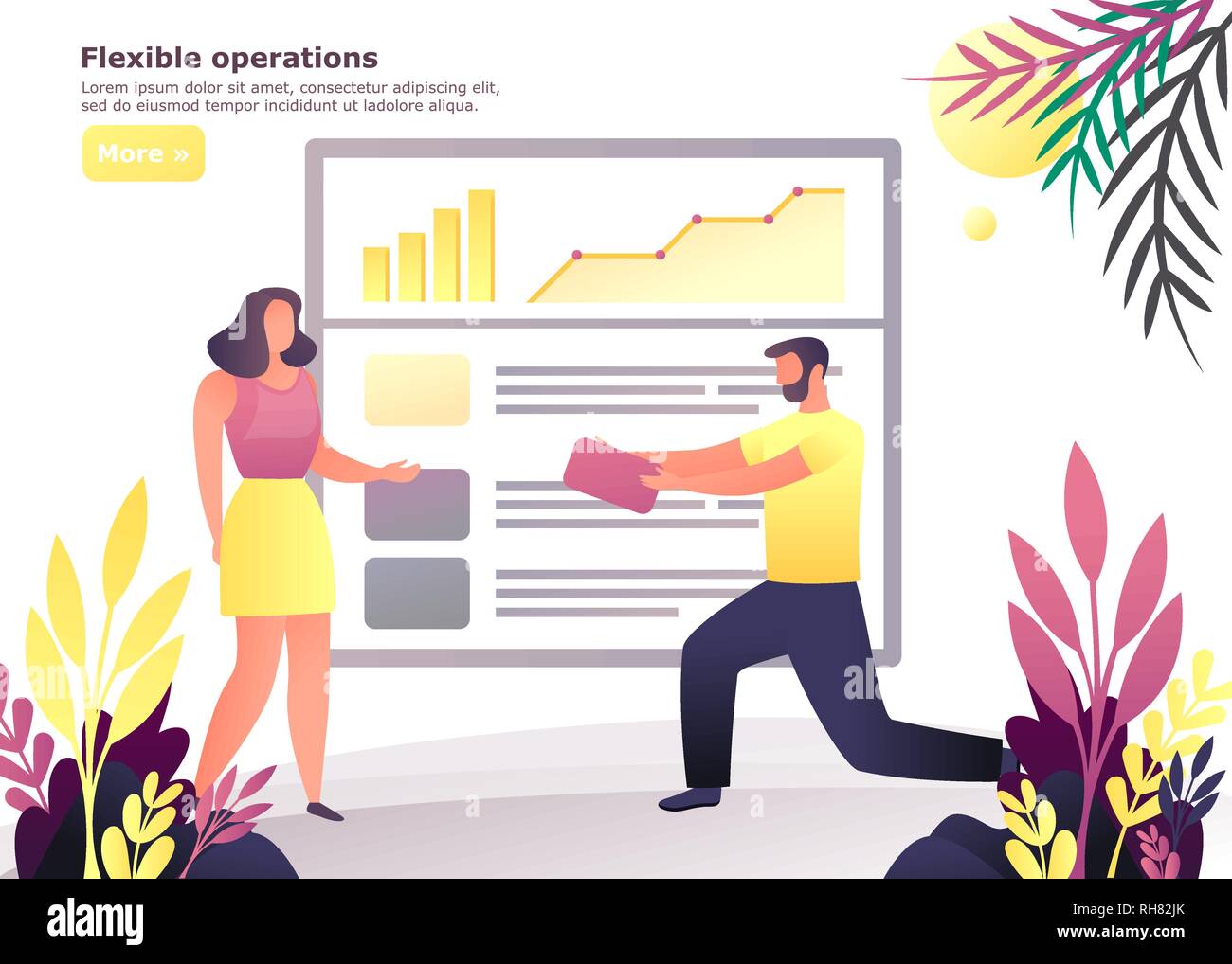 Man presenting chart Stock Vector Images - Alamy