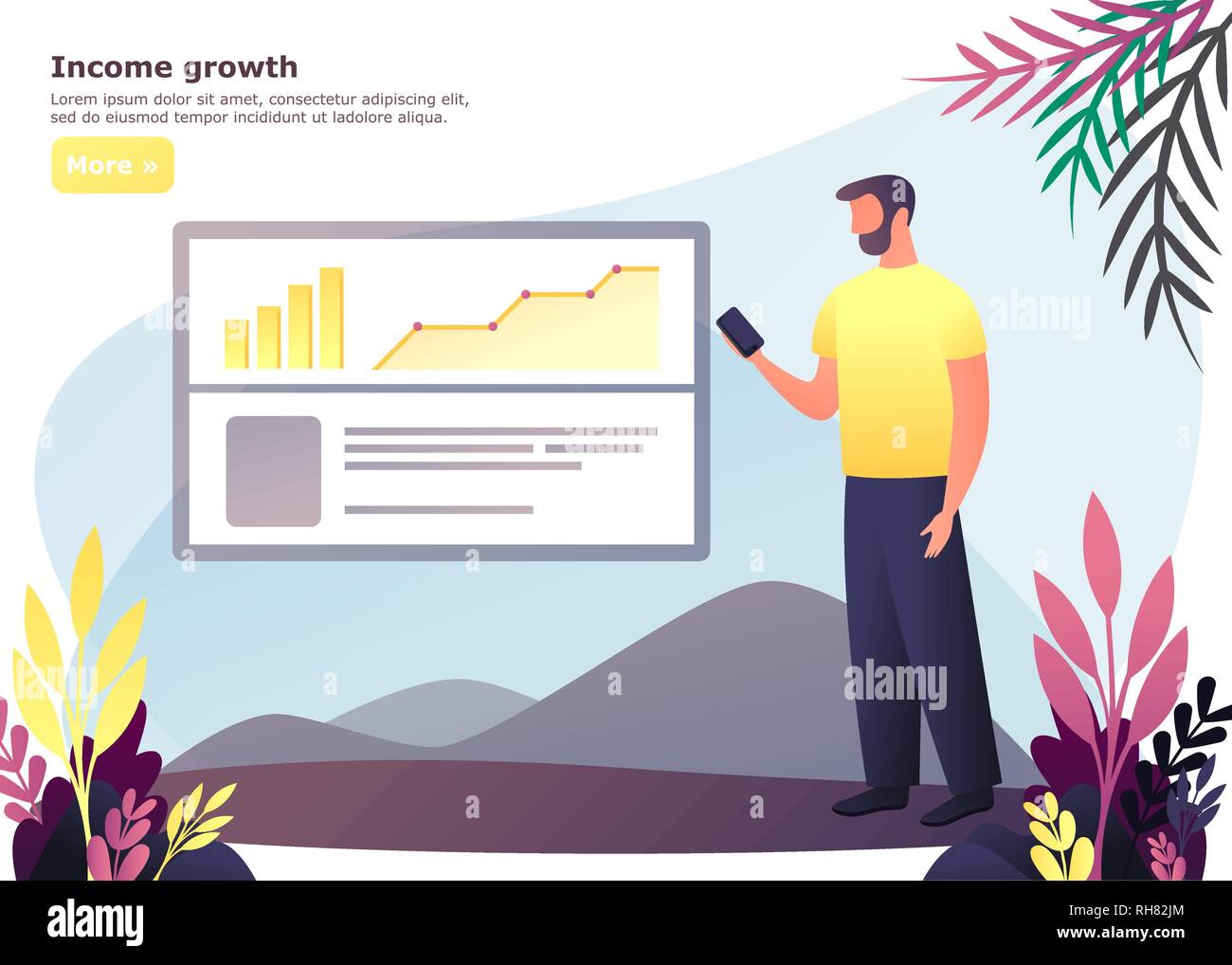 Businessman speaker presentation team Stock Vector Images - Alamy