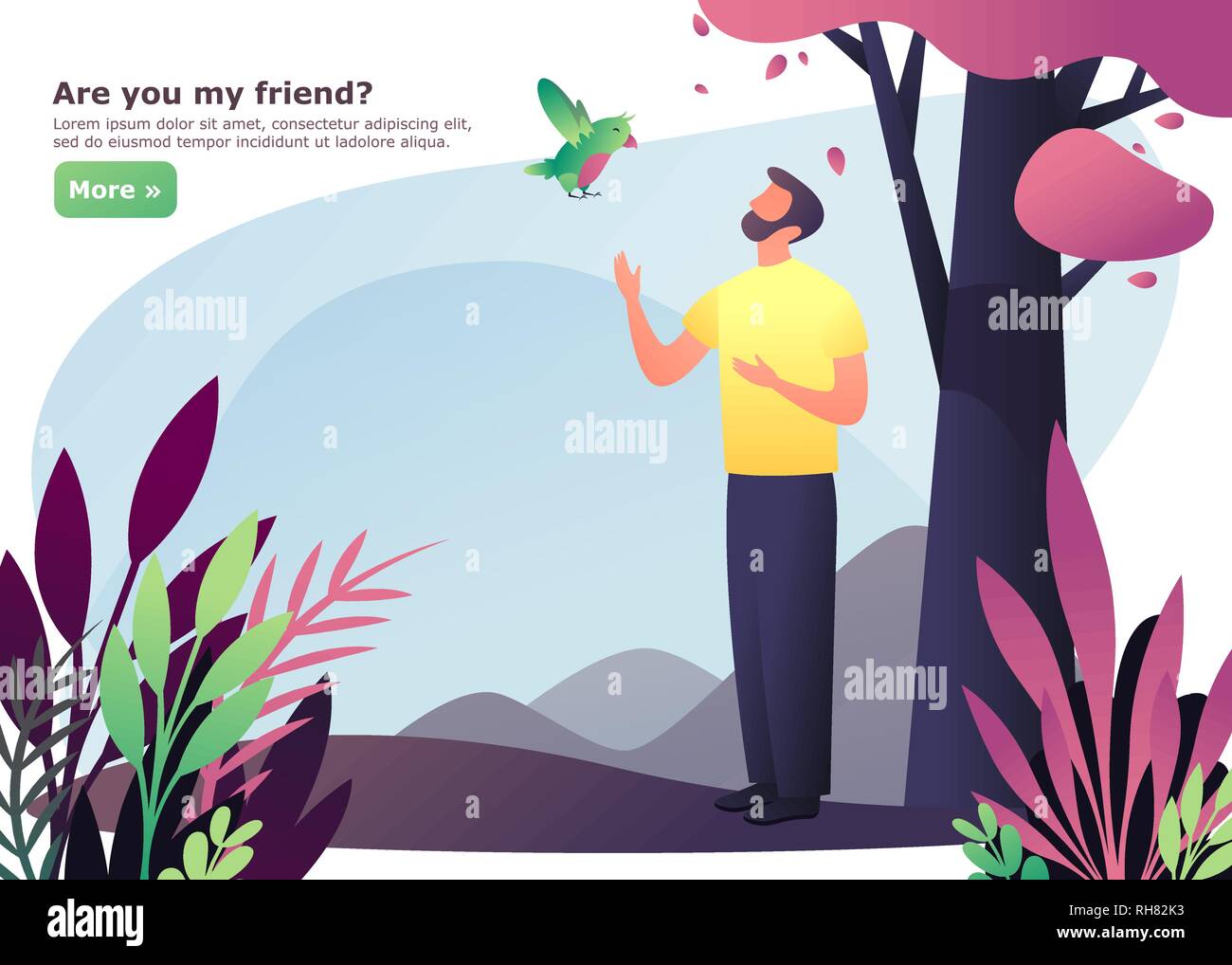 Hiking walking trail Stock Vector Images - Alamy