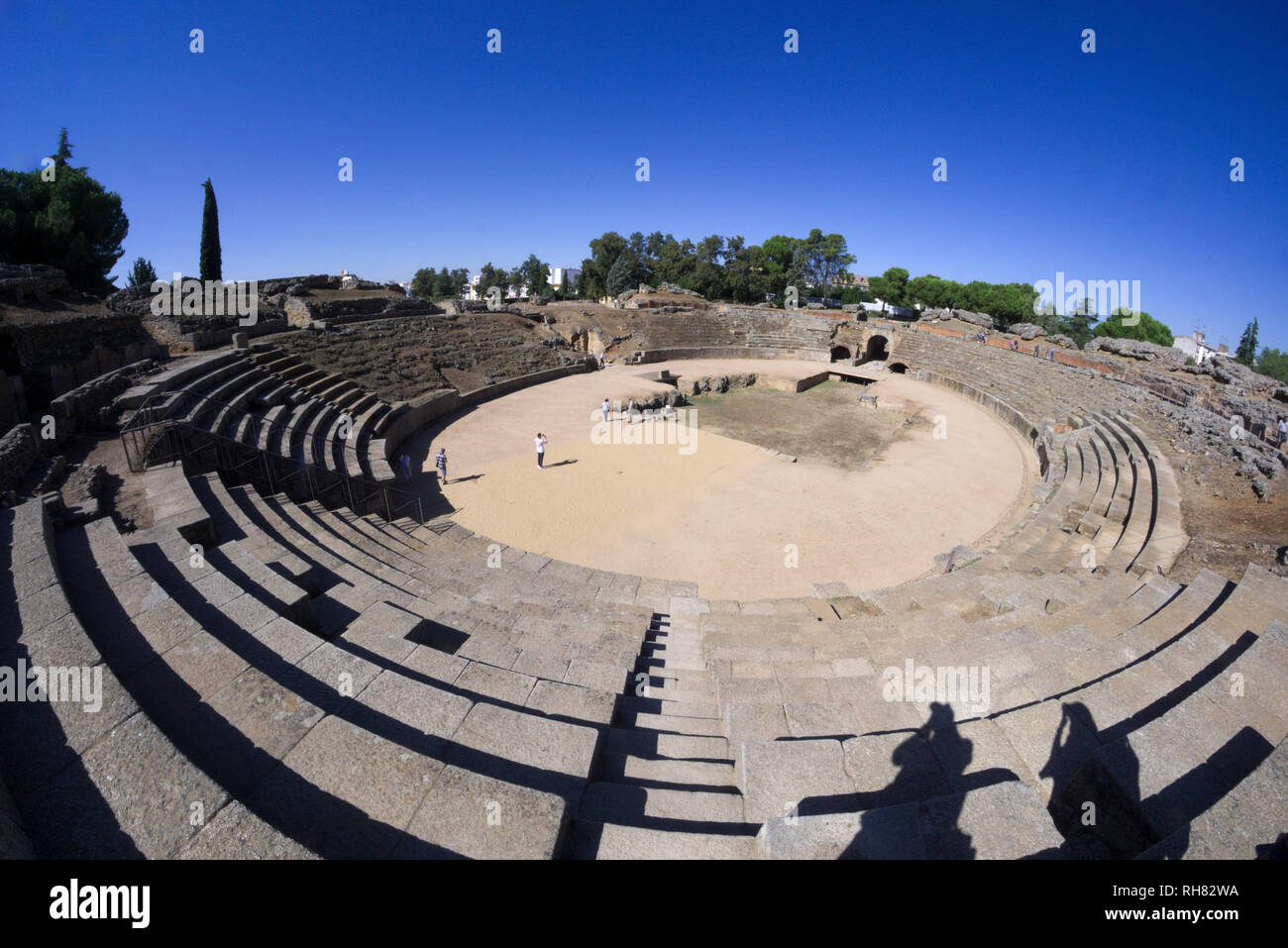 Roman amphitheatre, Merida, Spain Stock Photo - Alamy