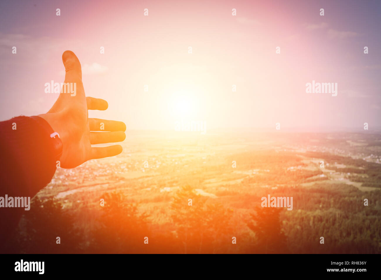 Man pointing towards sky hi-res stock photography and images - Alamy