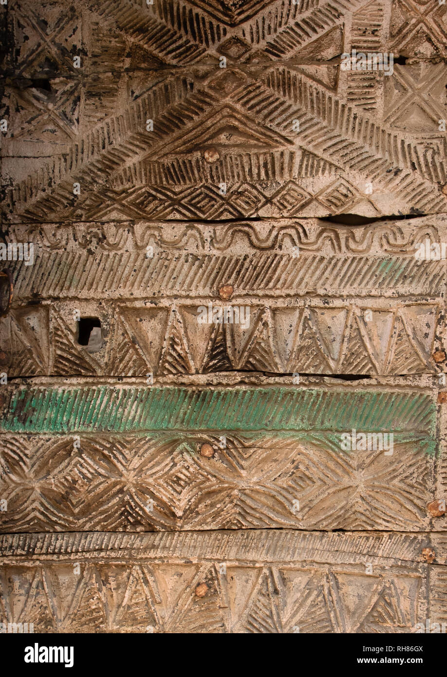 Old wooden door in al-Namas village, Al-Bahah region, Altawlah, Saudi ...