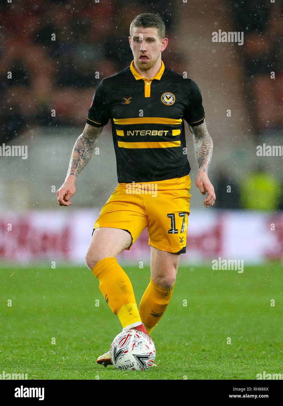 Newport County's Scot Bennett Stock Photo - Alamy