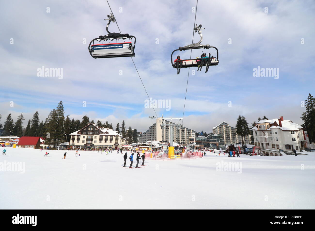 A lift in winter Ski resort Borovets, Samokov, Bulgaria Stock Photo - Alamy
