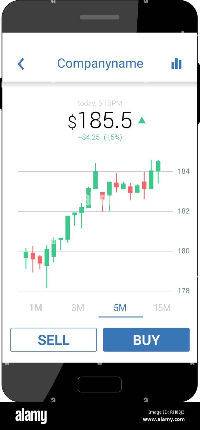 Trading mobile interface Stock Vector Image & Art - Alamy