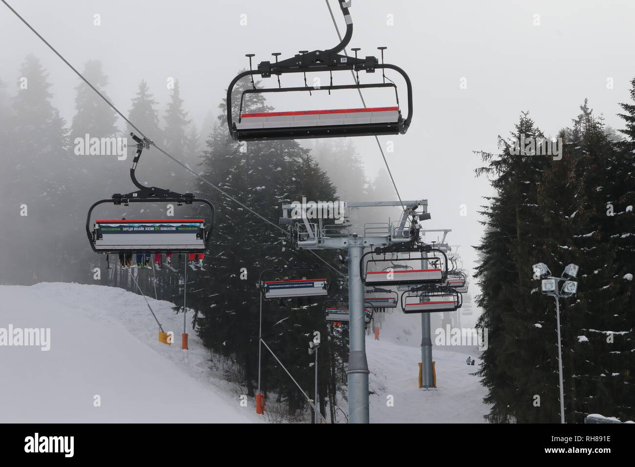 A lift in winter Ski resort Borovets, Samokov, Bulgaria Stock Photo - Alamy