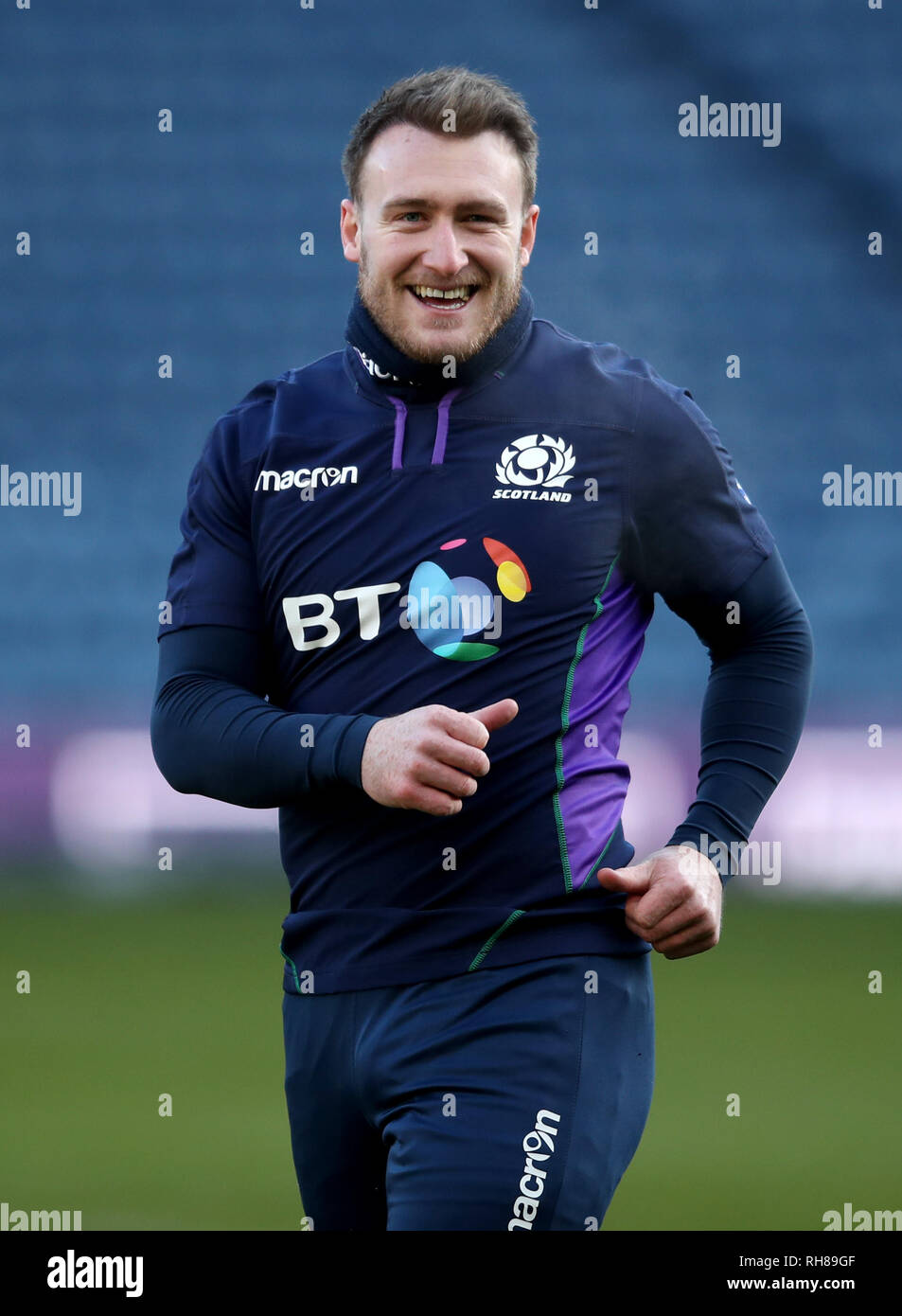 Scotland's Stuart Hogg during the captain's run at BT Murrayfield ...