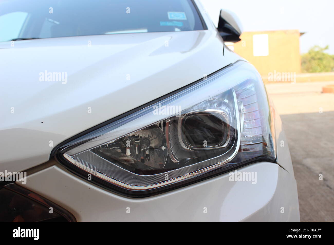 Car vehicle head lamp and light with front view Stock Photo - Alamy