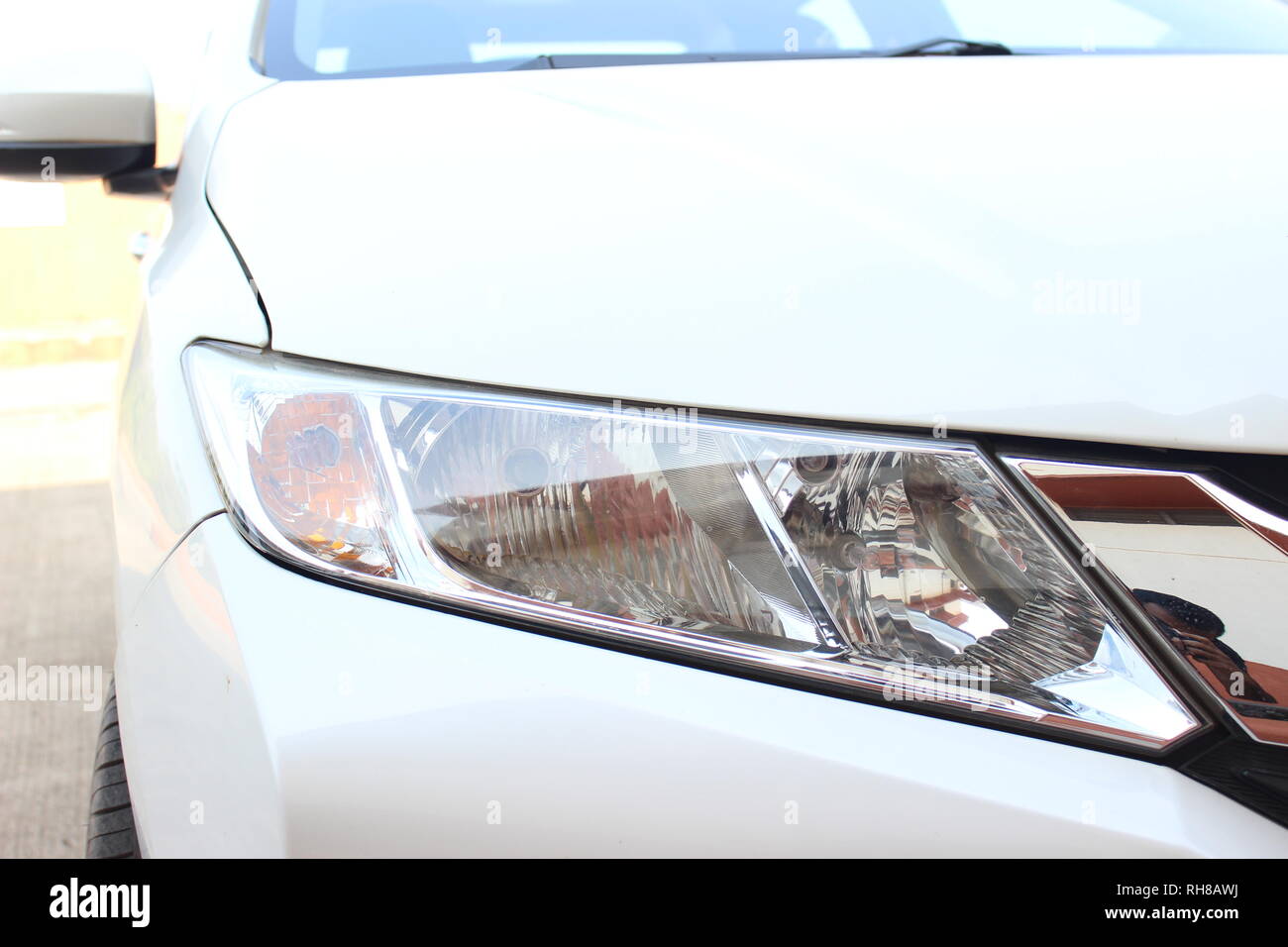 Car vehicle head lamp and light with front view Stock Photo - Alamy