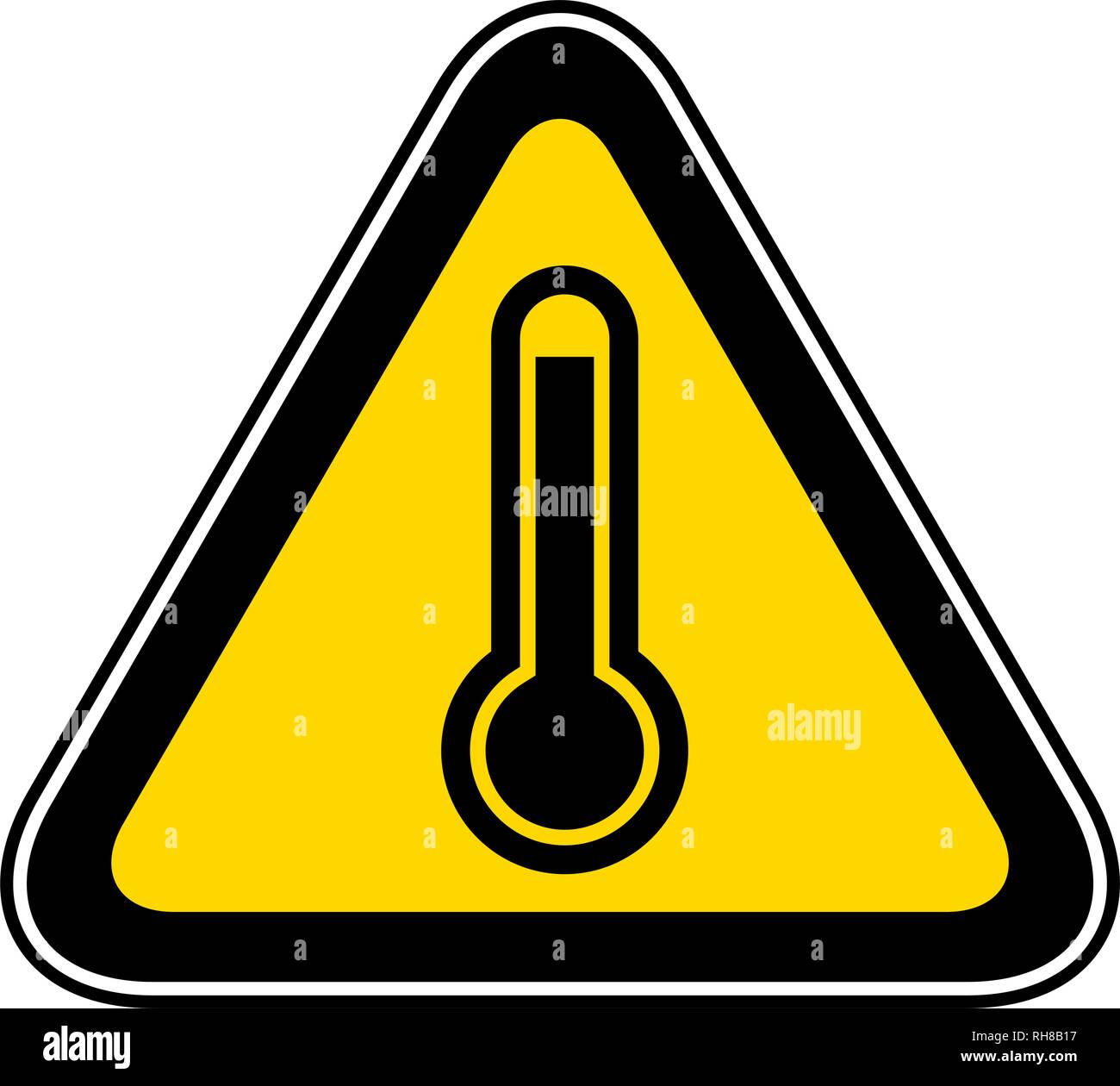 Triangular Warning Hazard Symbol Stock Vector Image & Art - Alamy