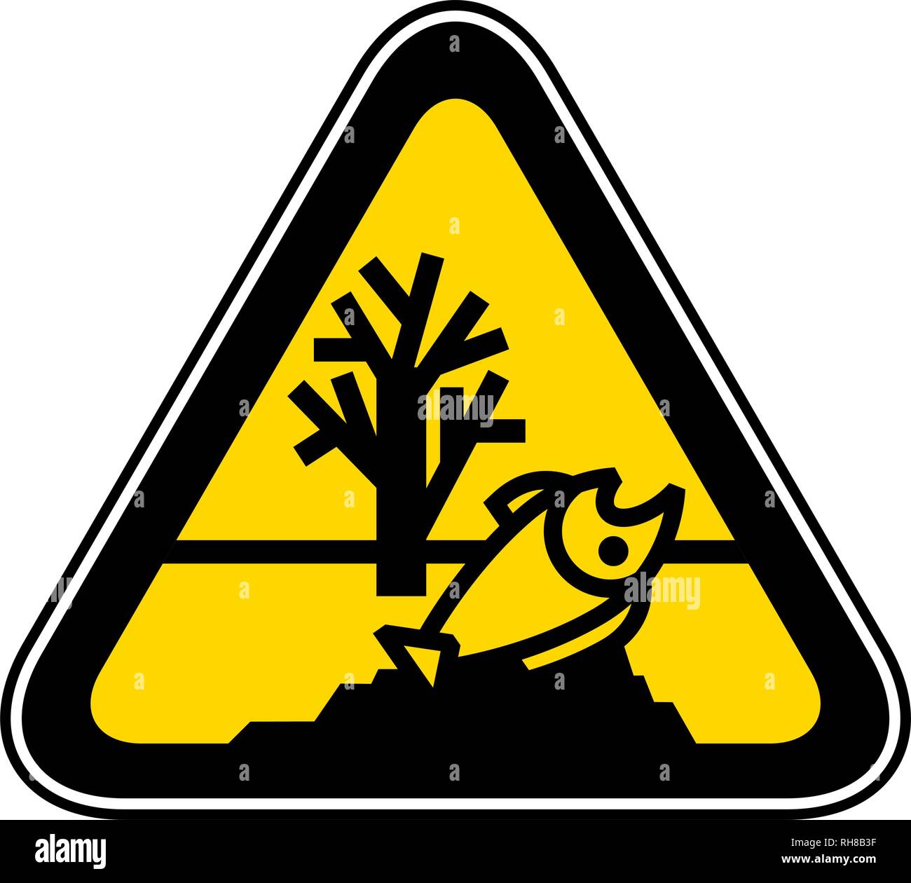 Triangular Warning Hazard Symbol Stock Vector Image & Art - Alamy