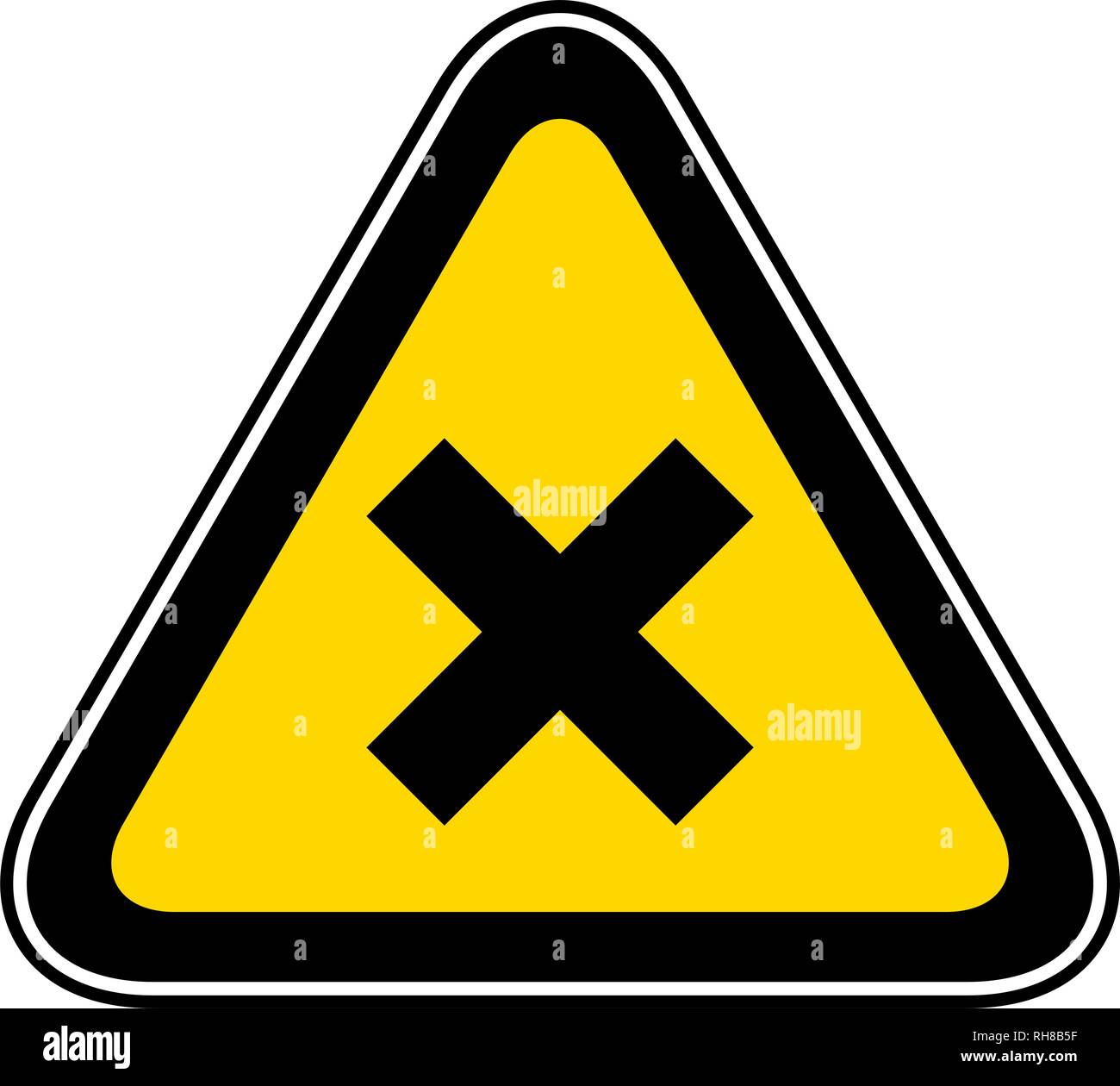 Triangular Warning Hazard Symbol Stock Vector Image & Art - Alamy