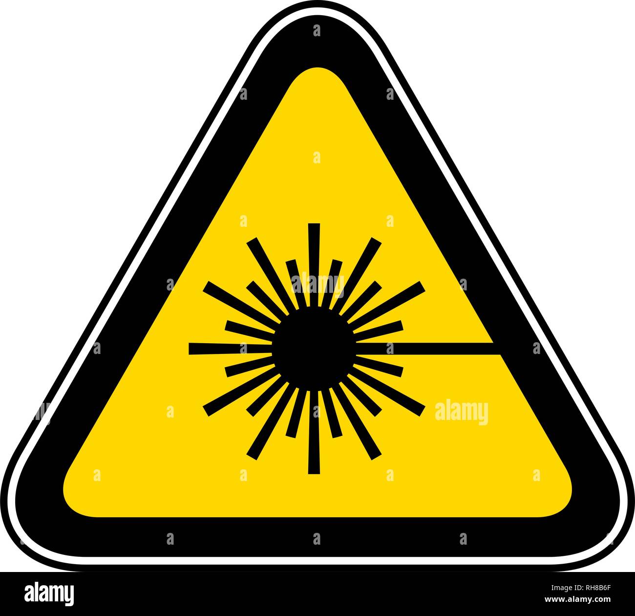 Triangular Warning Hazard Symbol Stock Vector Image & Art - Alamy