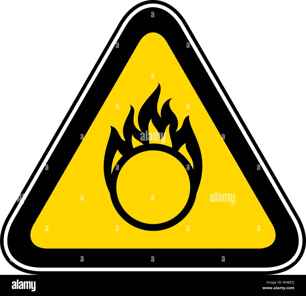 Triangular Warning Hazard Symbol Stock Vector Image & Art - Alamy