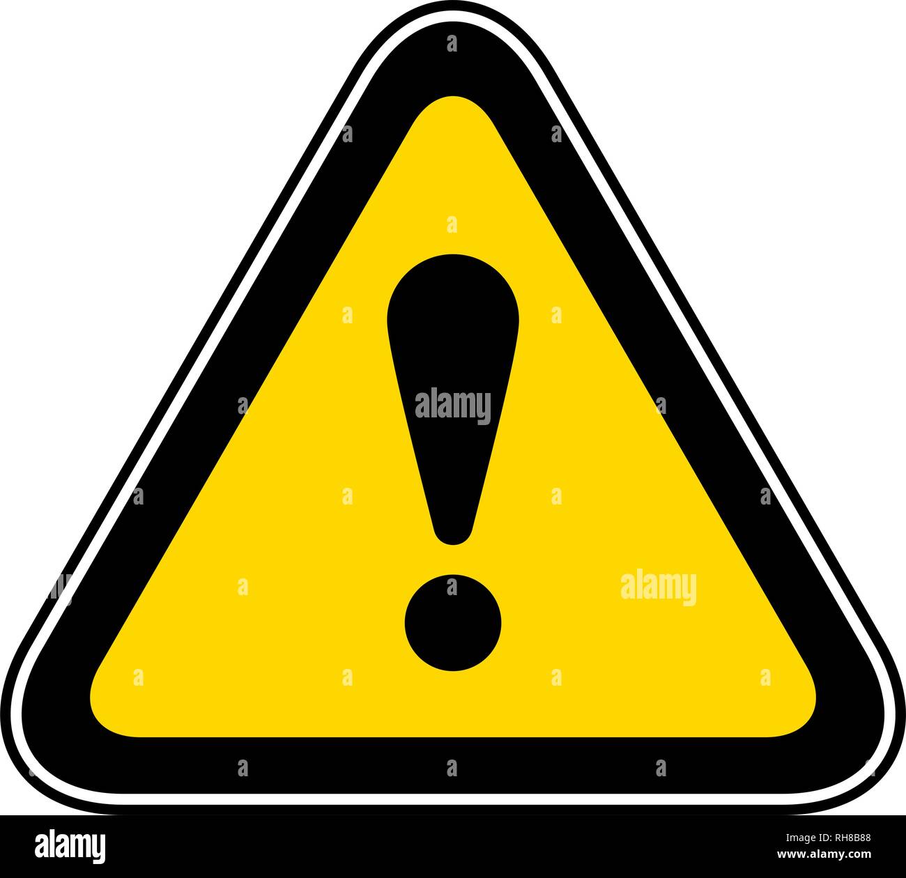Triangular Warning Hazard Symbol Stock Vector Image & Art - Alamy