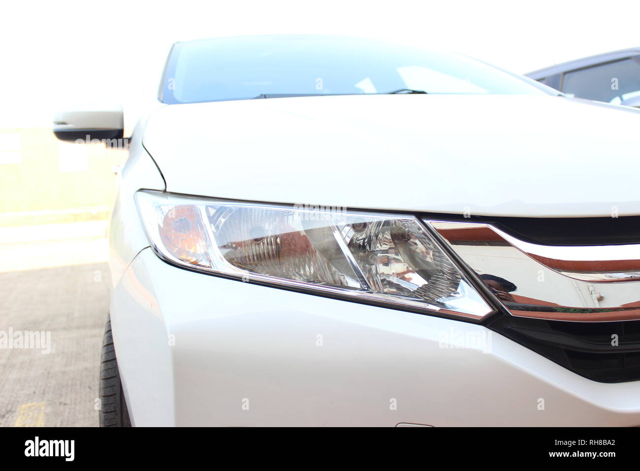 Car vehicle head lamp and light with front view Stock Photo - Alamy