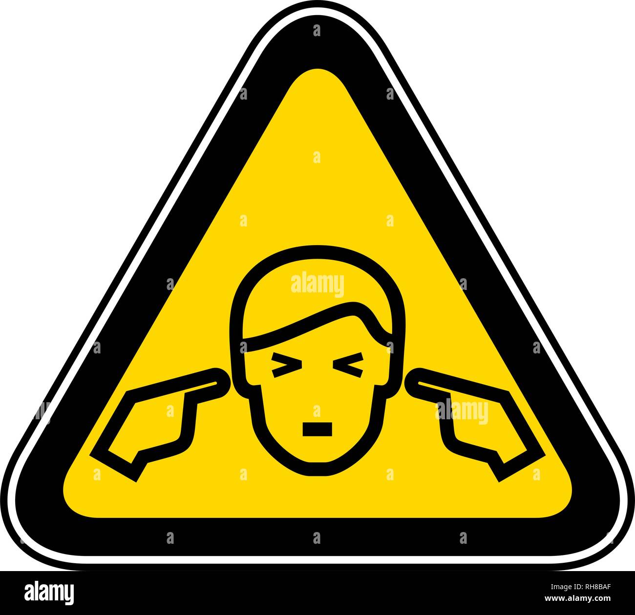 Triangular Warning Hazard Symbol Stock Vector Image & Art - Alamy