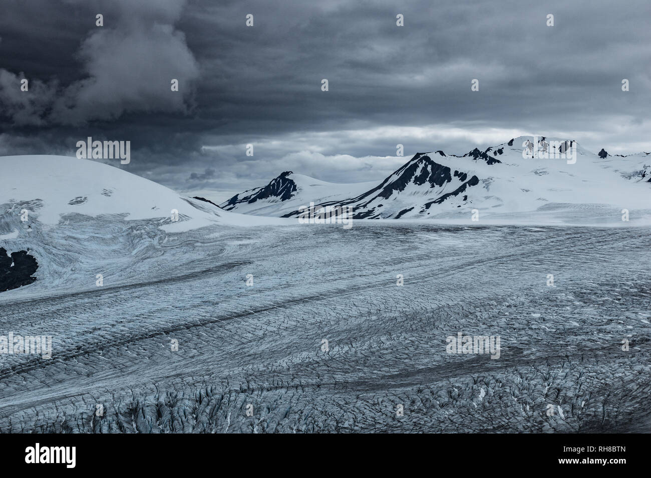Harding Icefield and Exit Glacier, Kenai Peninsula, Alaska Stock Photo ...