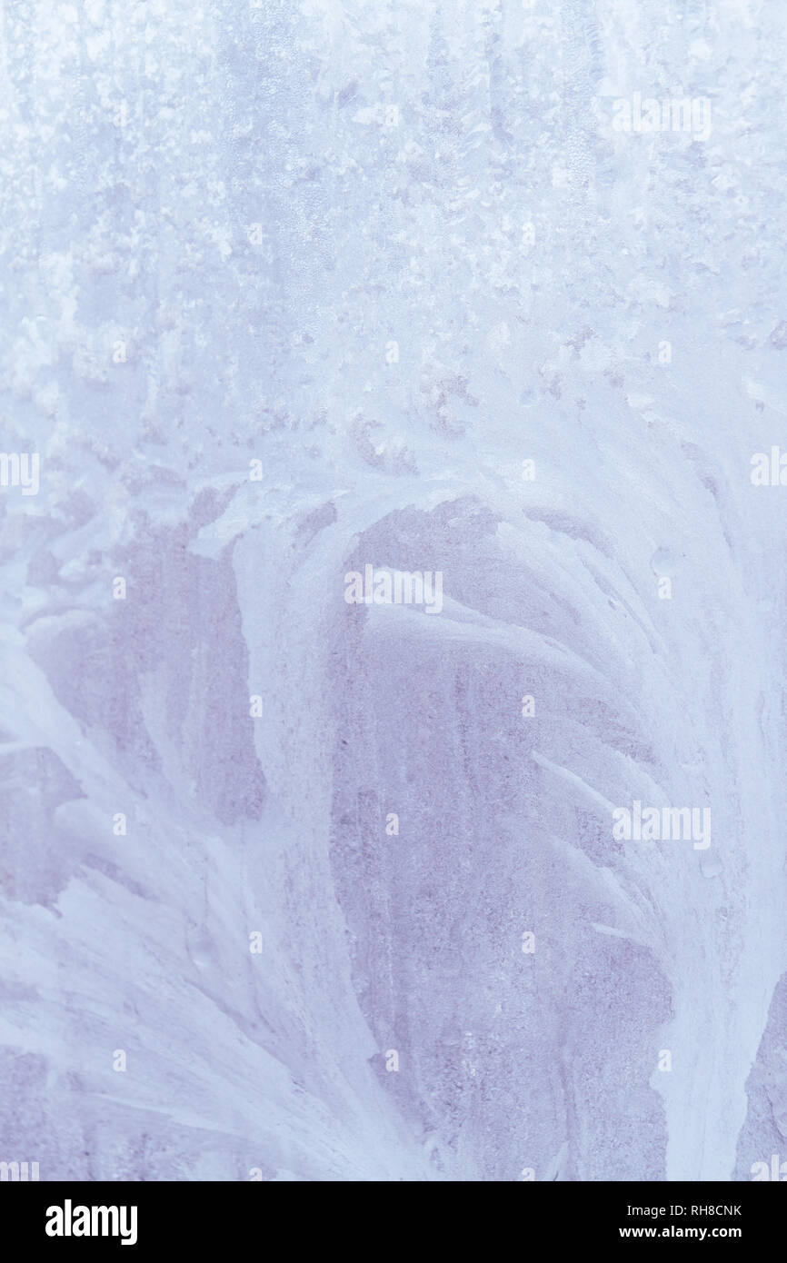 Frosty patterns on a frozen ice box in the early morning Stock Photo ...