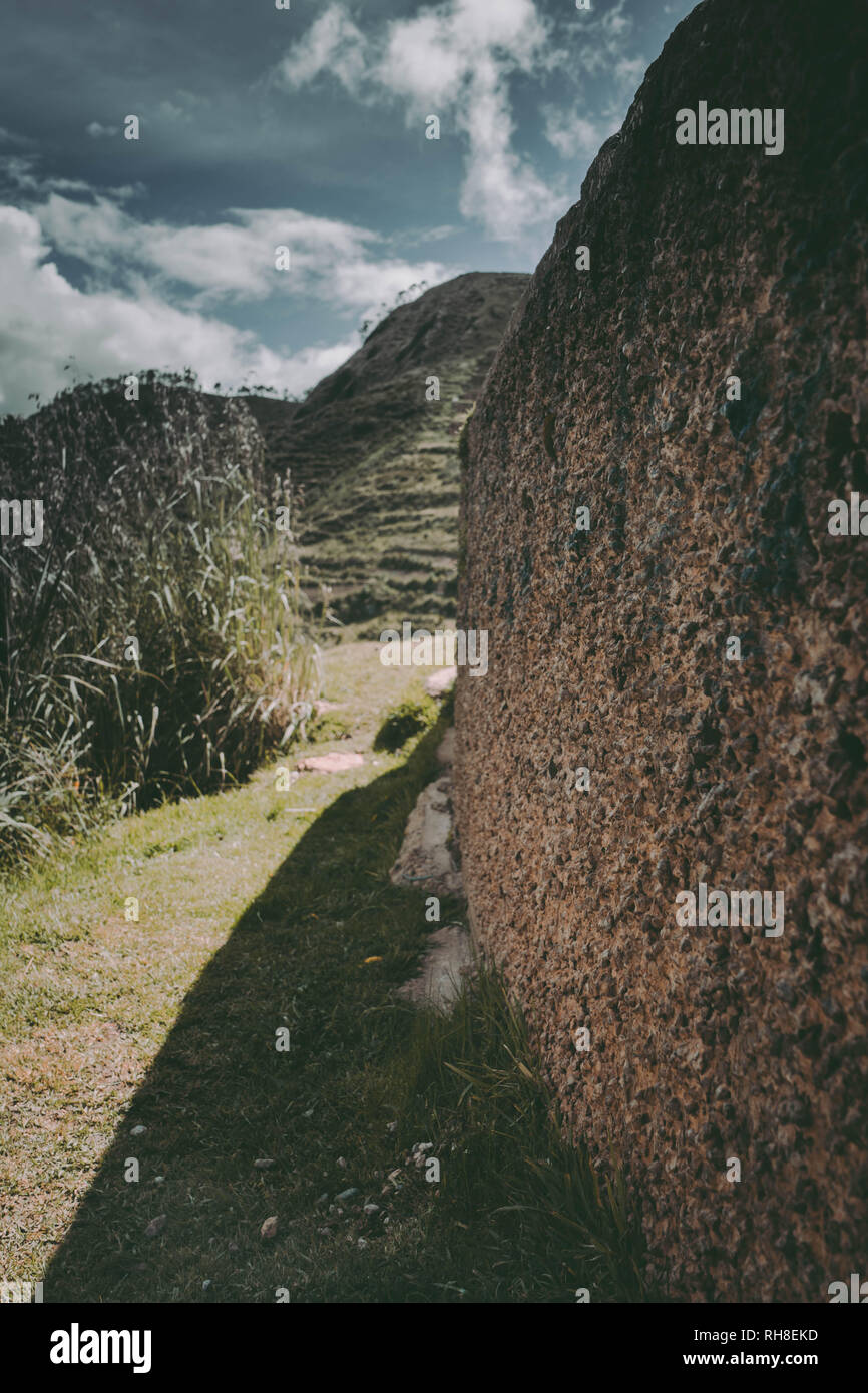 On the way to machu picchu you can see pre inca hi-res stock ...